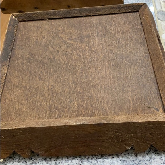 handcarved | Dining | Rustic Vintage Tile Inset Tray | Poshmark